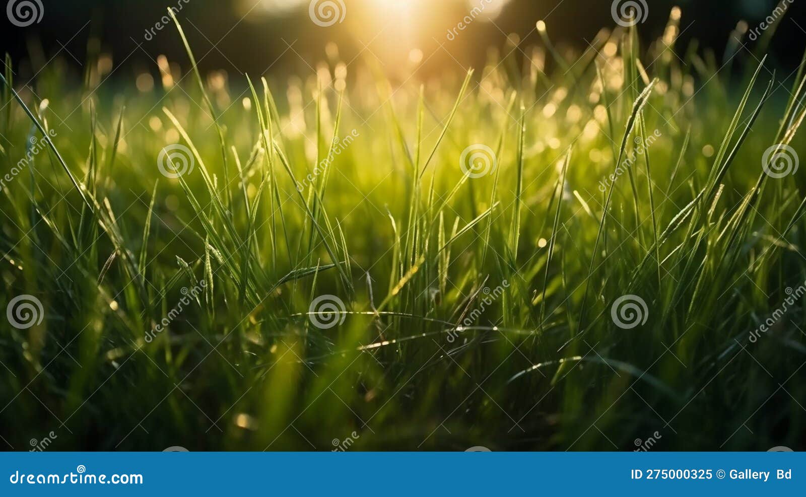 A Field of Grass with the Sun Shining through the Grass Stock ...