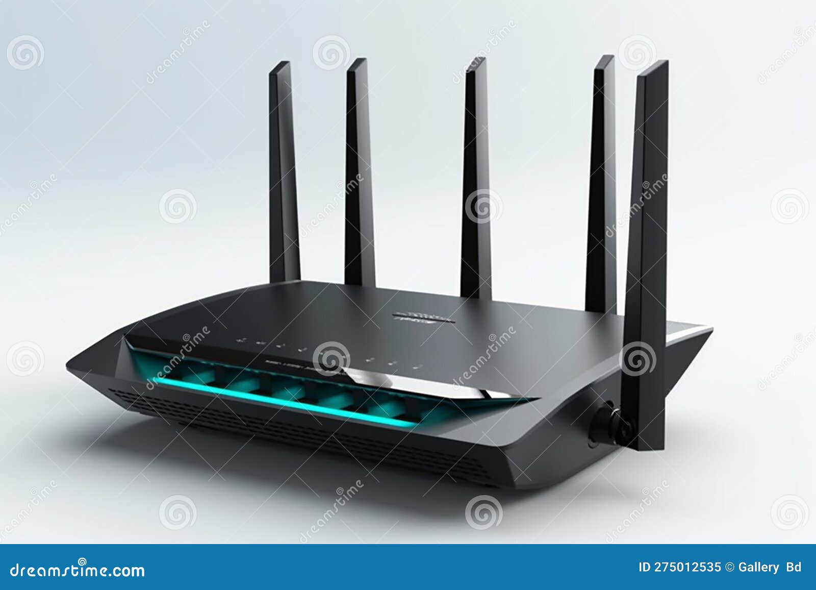 Wireless Router on a White Background. 3d Render Illustration. Stock ...
