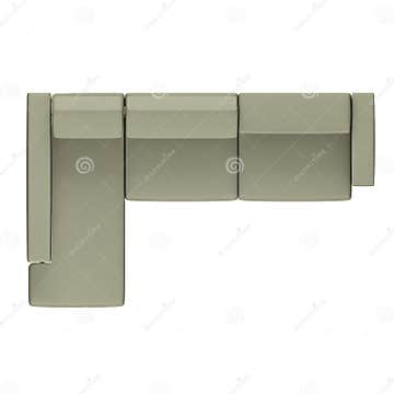 High Resolution L Shaped Sofa Top View for Plan Rendering Stock ...