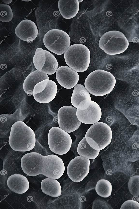High-resolution Microscopic View of Yeast Cells in Monochrome Stock ...
