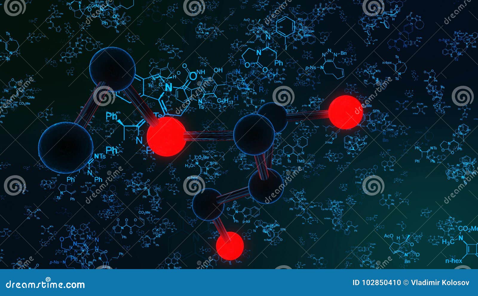 High Resolution Molecule Structures Stock Illustration - Illustration ...
