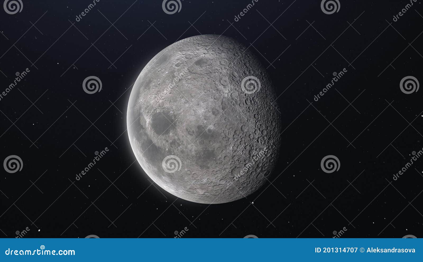 High Resolution the Moon View. Earth`s Natural Satellite from Space ...