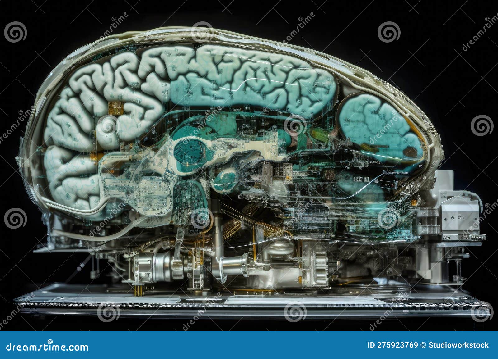 High-resolution Mri Scan of Brain, with Close-up View of Different ...