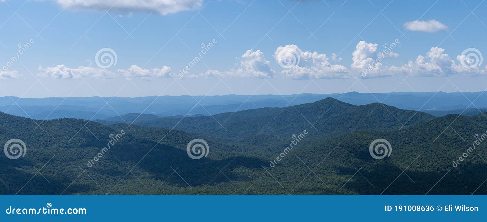 Blue Ridge Mountains Panorama Stock Photo - Image of mountain ...
