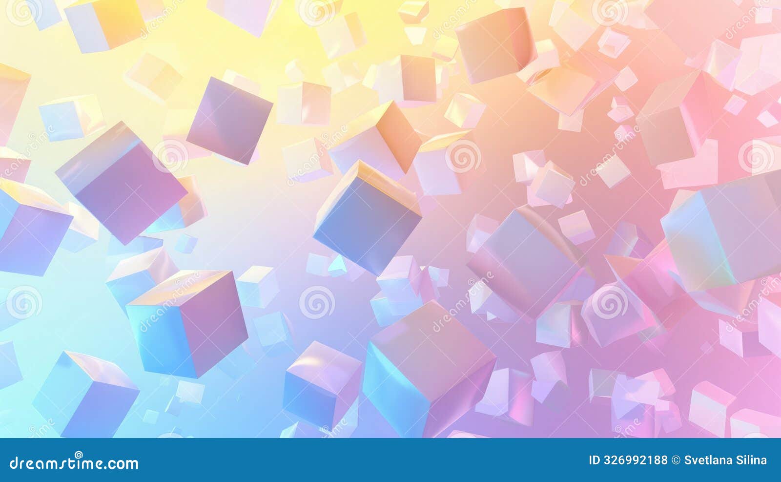 High-resolution Pastel Gradient Background with Abstract Squares ...