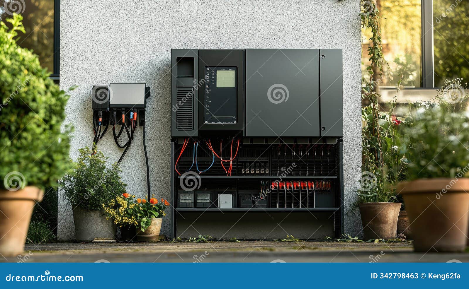 High Resolution Photo of Micro Inverter Setup in Outdoor Environment ...