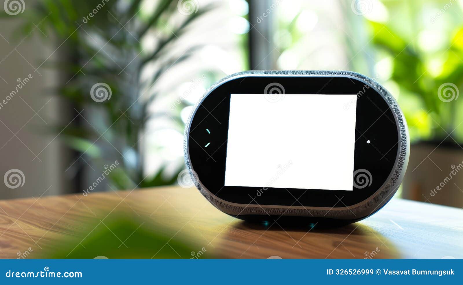 A High-resolution Photo of a Smart Home Assistant Device with a Touch ...