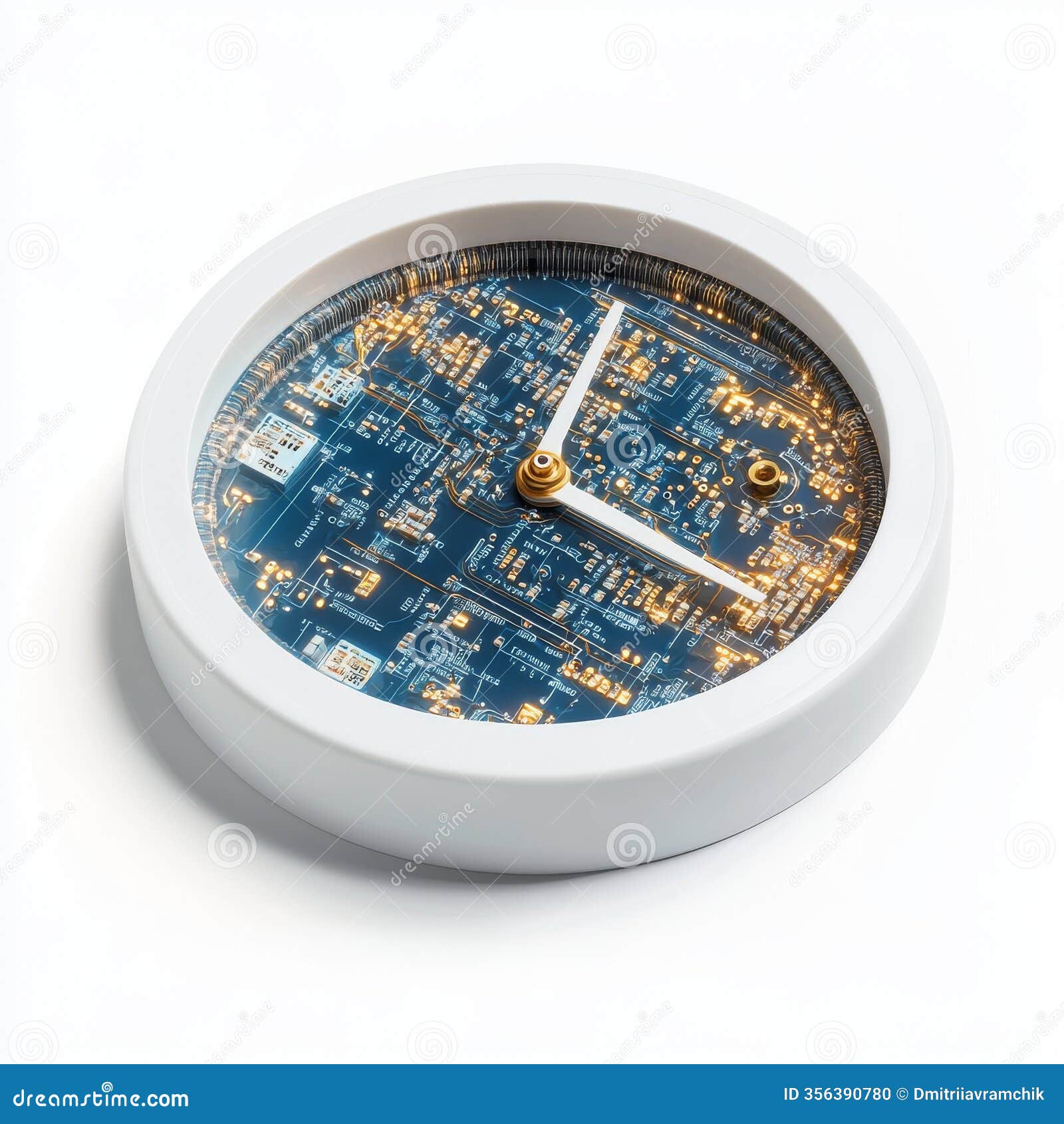 A High-resolution Picture of a Digital Compass Set Against a Circuit ...