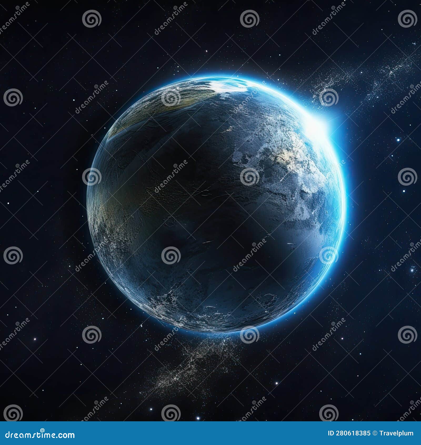 High Resolution Planet Earth View. the World Globe from Space Stock ...