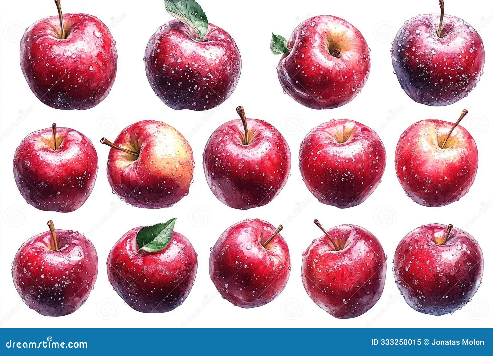 High-Resolution PNG Red Apples Cut-Out Element Set for Digi Stock ...