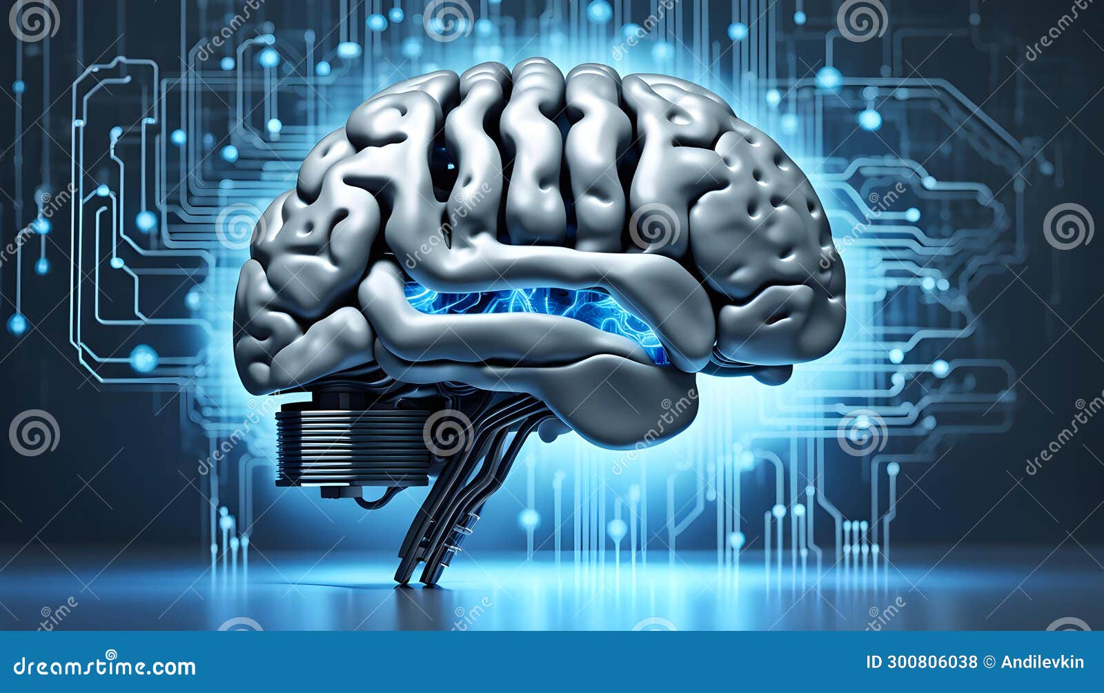 Quantum Computing with Artificial Intelligence Stock Illustration ...