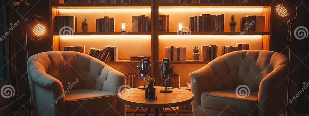 High-resolution, Realistic Studio Microphone on a Vibrant Background ...