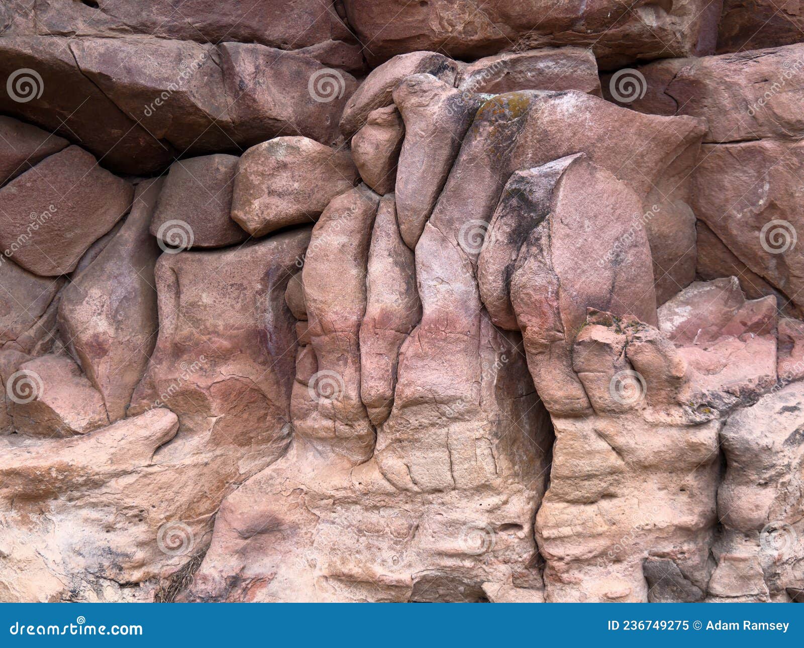 High Resolution Red and Brown Sandstone Rock Wall in Boulder County ...