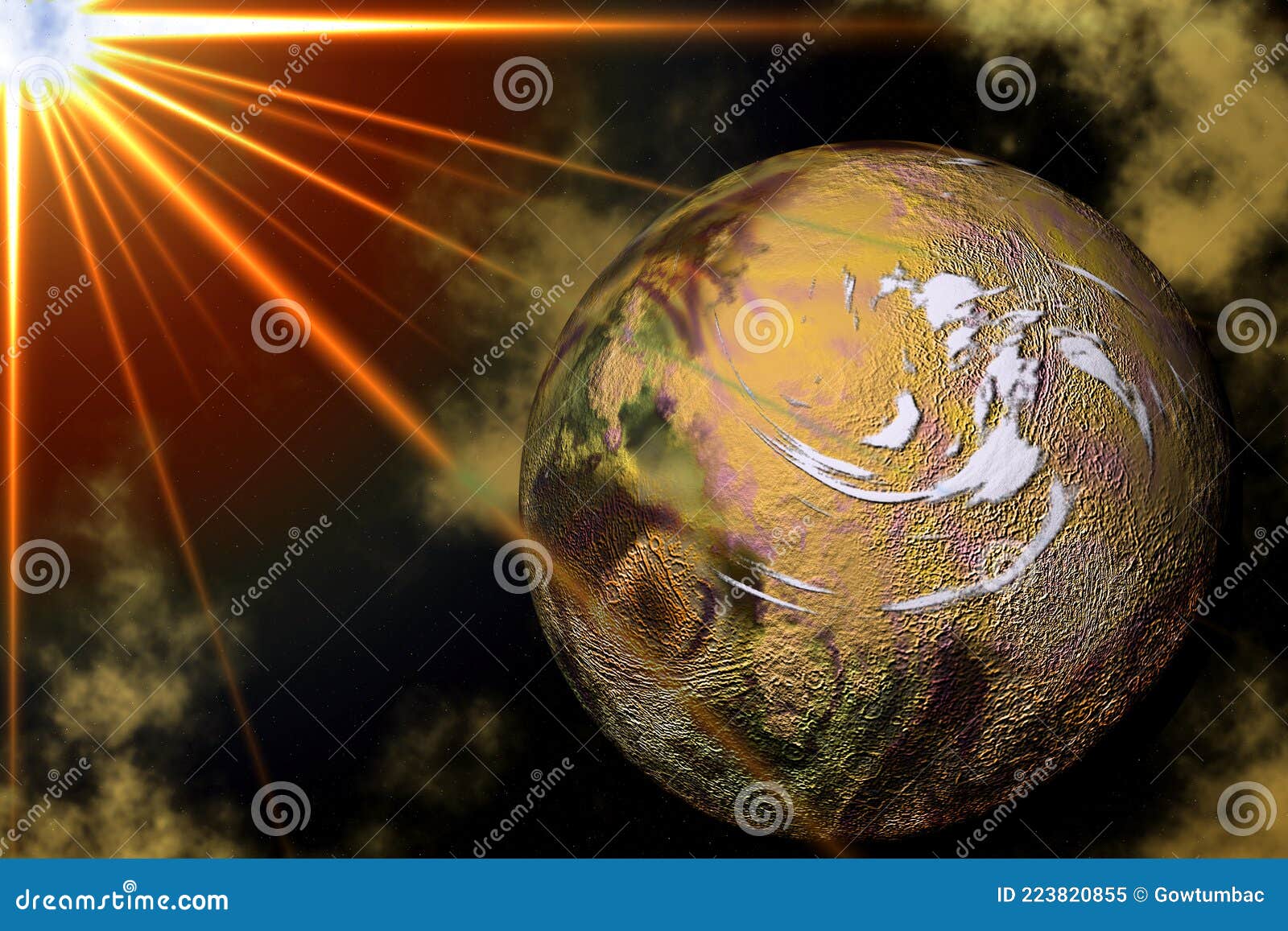High Resolution Rendered Image of Planet Jupiter Stock Illustration ...