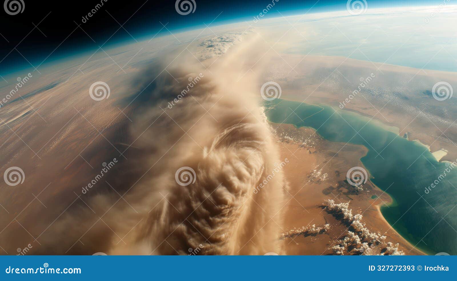 High-Resolution Satellite Image of Desert Storm Stock Image - Image of ...
