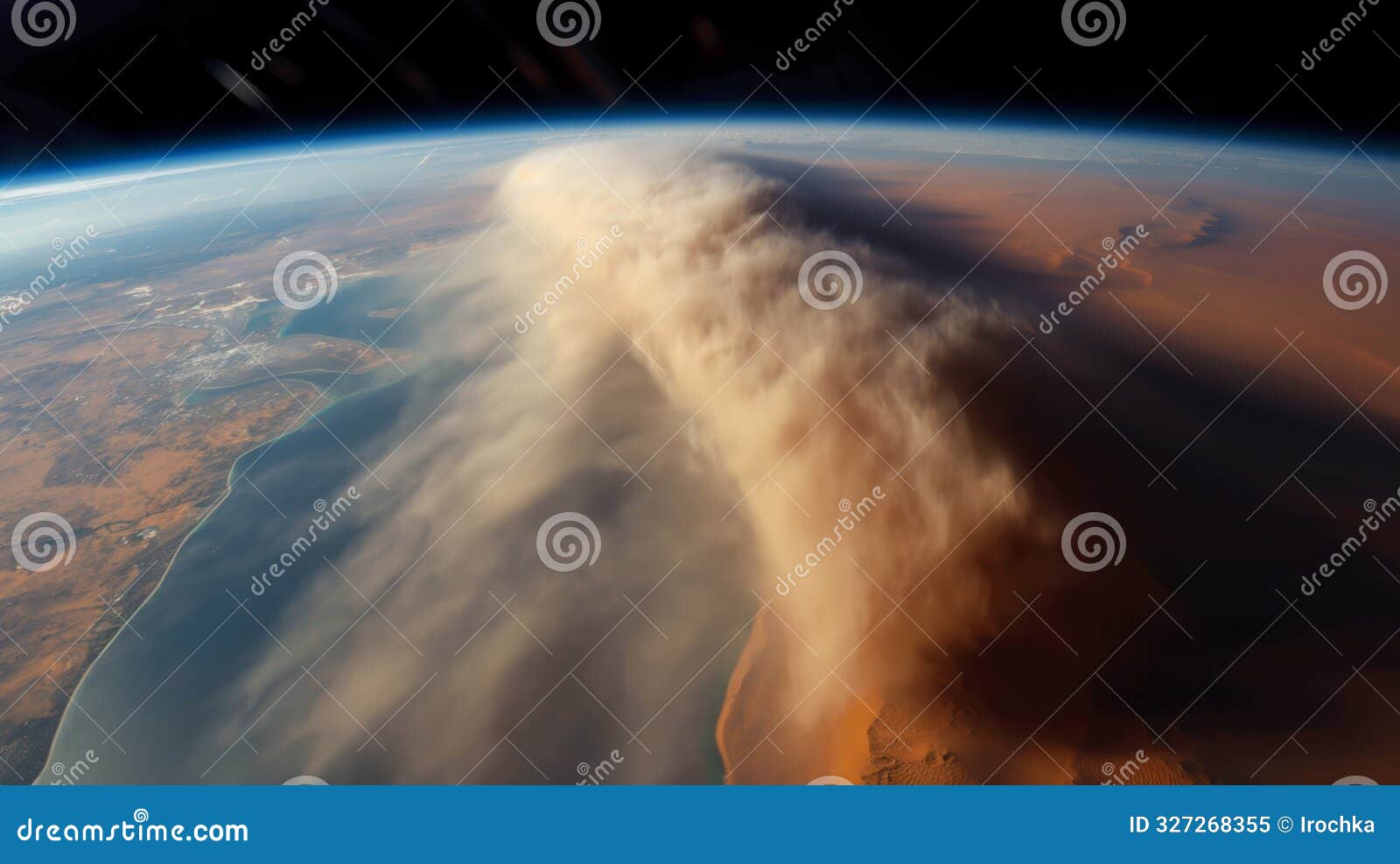 High-Resolution Satellite Image of Desert Storm Stock Image - Image of ...
