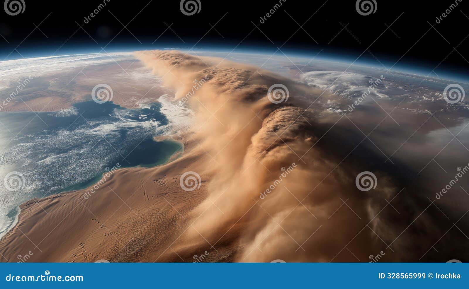 High-Resolution Satellite Image of Desert Storm Stock Image - Image of ...