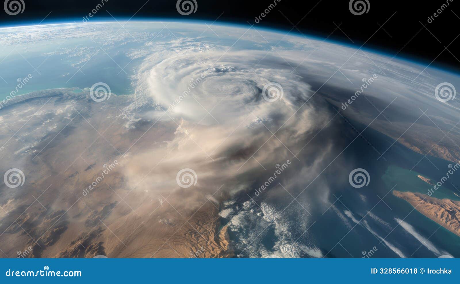 High-Resolution Satellite Image Of Desert Storm Stock Photo ...