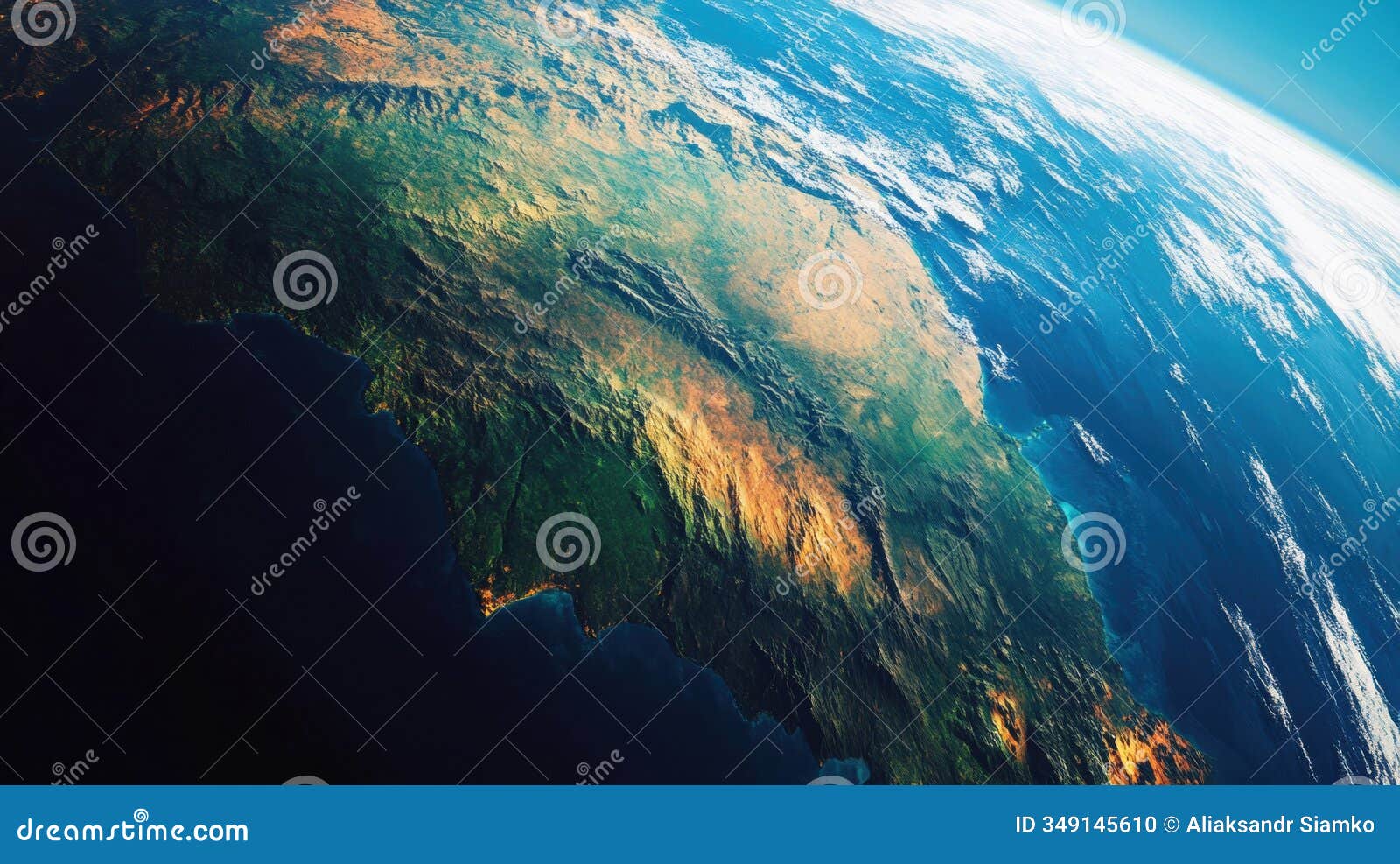 High-resolution Satellite Image Showing Borders of Australia Stock ...