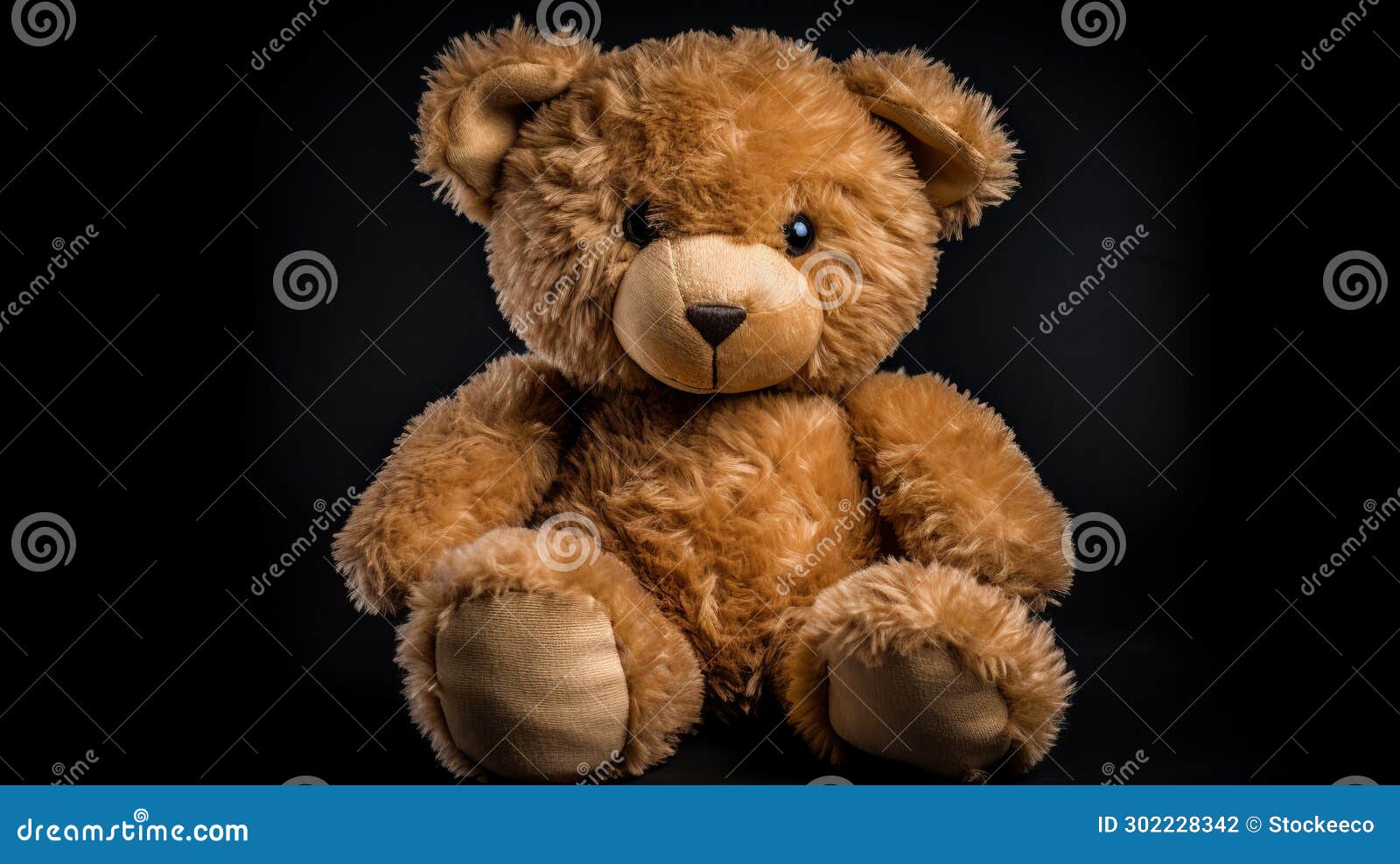 High Resolution Scanner Photography of Brown Teddy Bear on Black ...