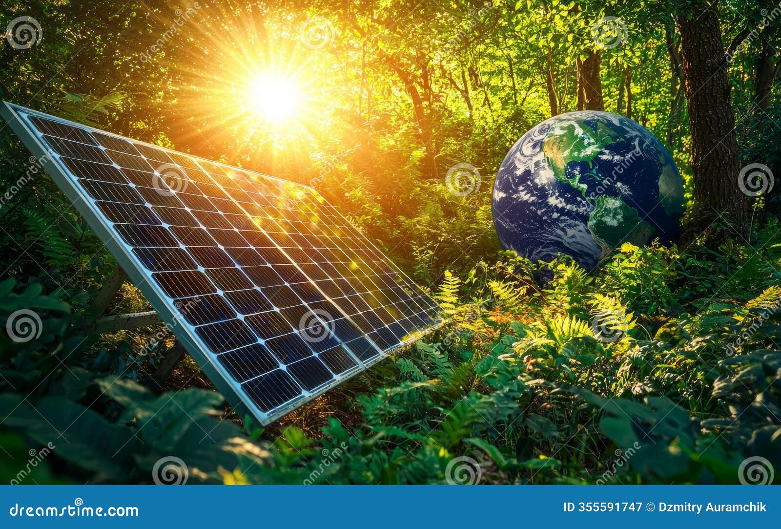 A High-resolution Scene Featuring Solar Panels among Rich Greenery ...