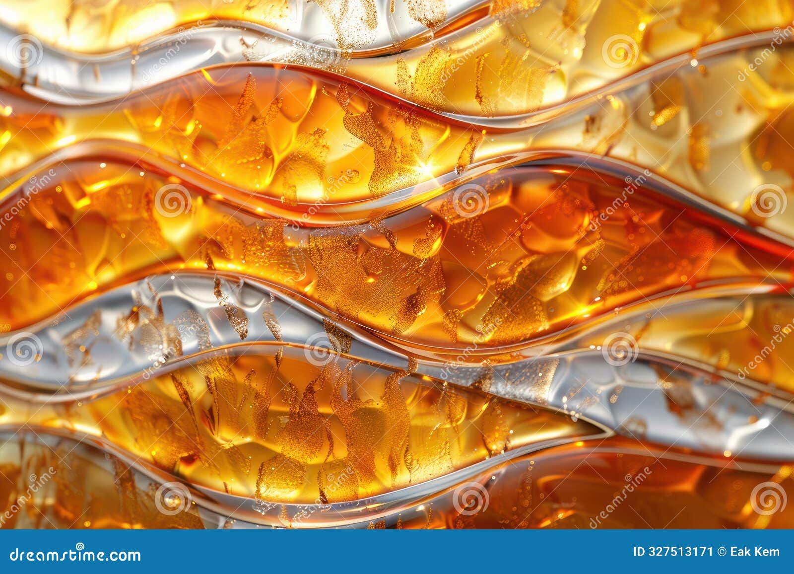 Abstract Amber Texture with Modern Geometric Gold Wave Patterns, Ideal ...