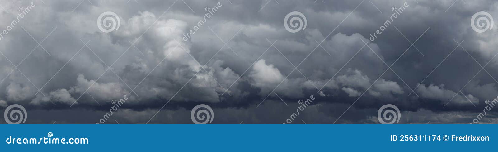 High Resolution Sky Panorama with Dark Stormy Clouds. Stock Photo ...