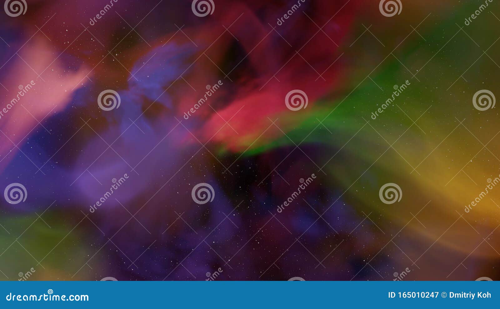 High Resolution Star Nebula Generated in a 3D Simulator Stock ...