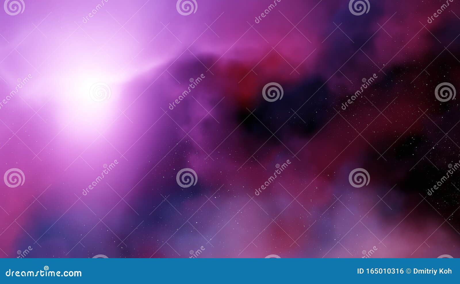 High Resolution Star Nebula Generated in a 3D Simulator Stock ...