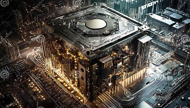 High-resolution Texture of Advanced Technology, Showcasing an Intricate ...