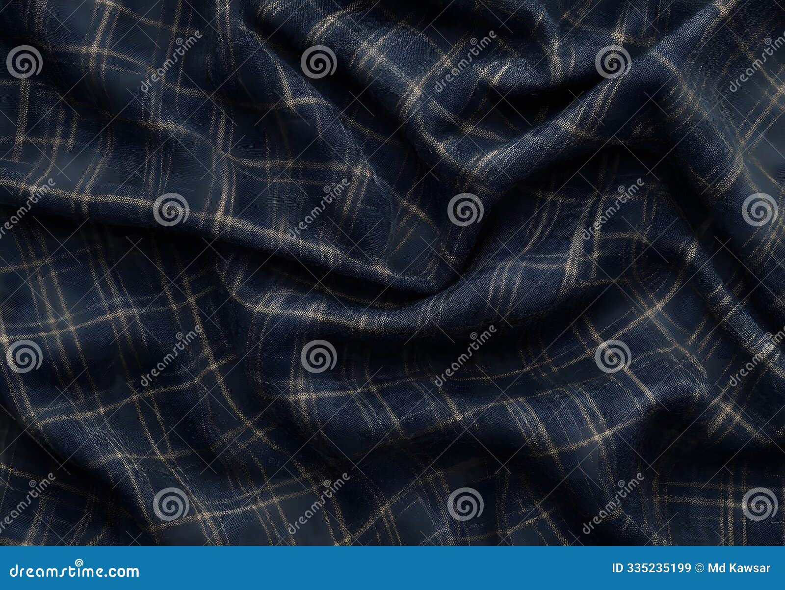 Dark Grey Woven Fabric with Checkered Pattern Stock Illustration ...