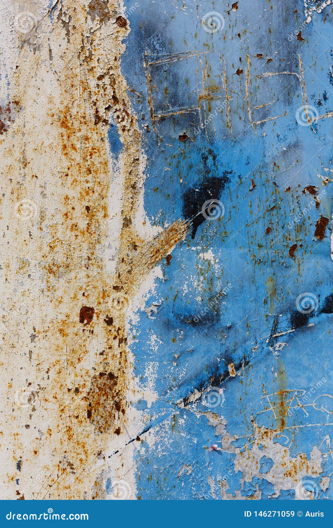 Texture of Rusty Painted Metal Surface Stock Image - Image of abstract ...