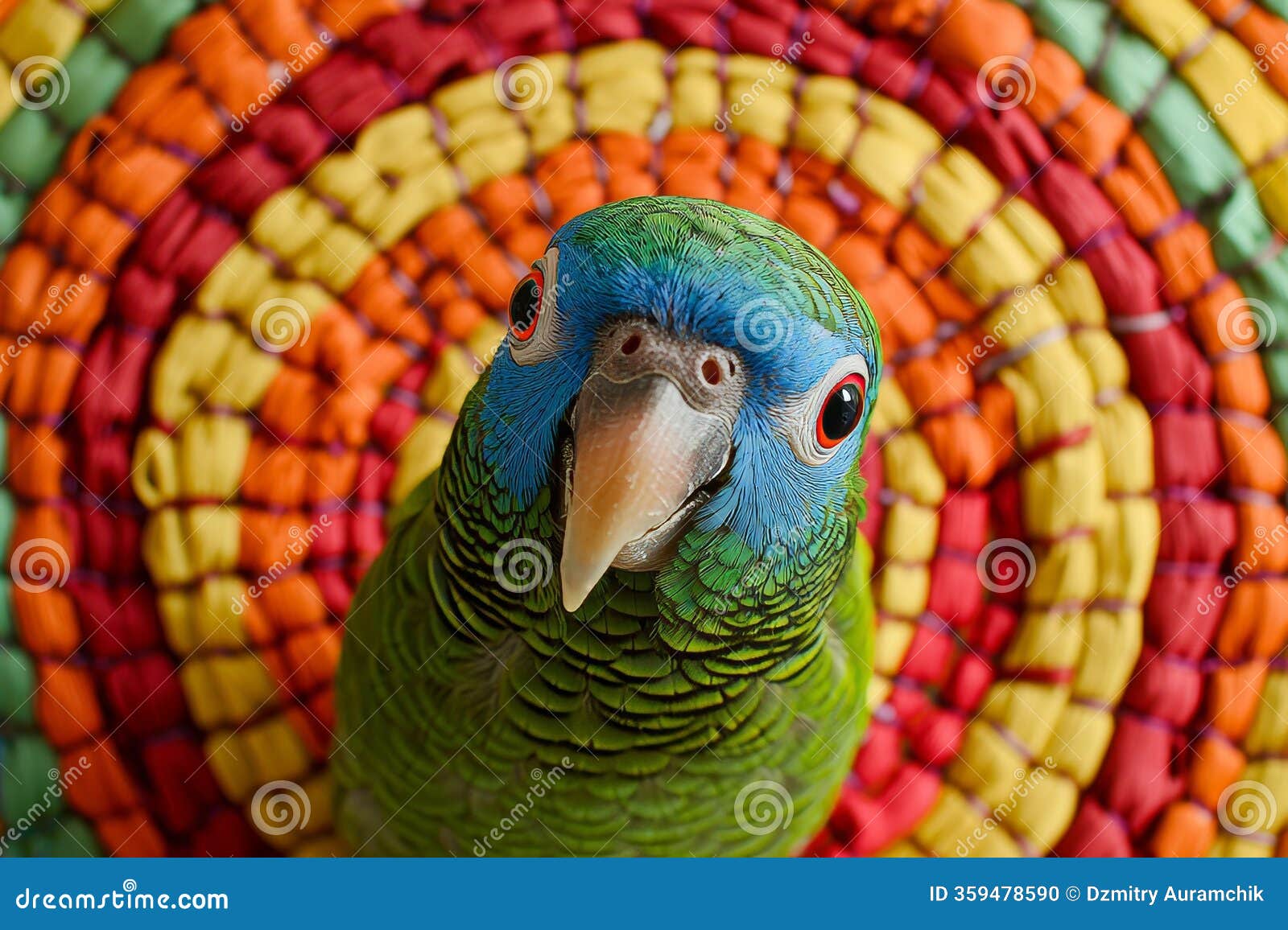 High-Resolution Tilt-Shift Bird Image of a White-Fronted Parrot in ...