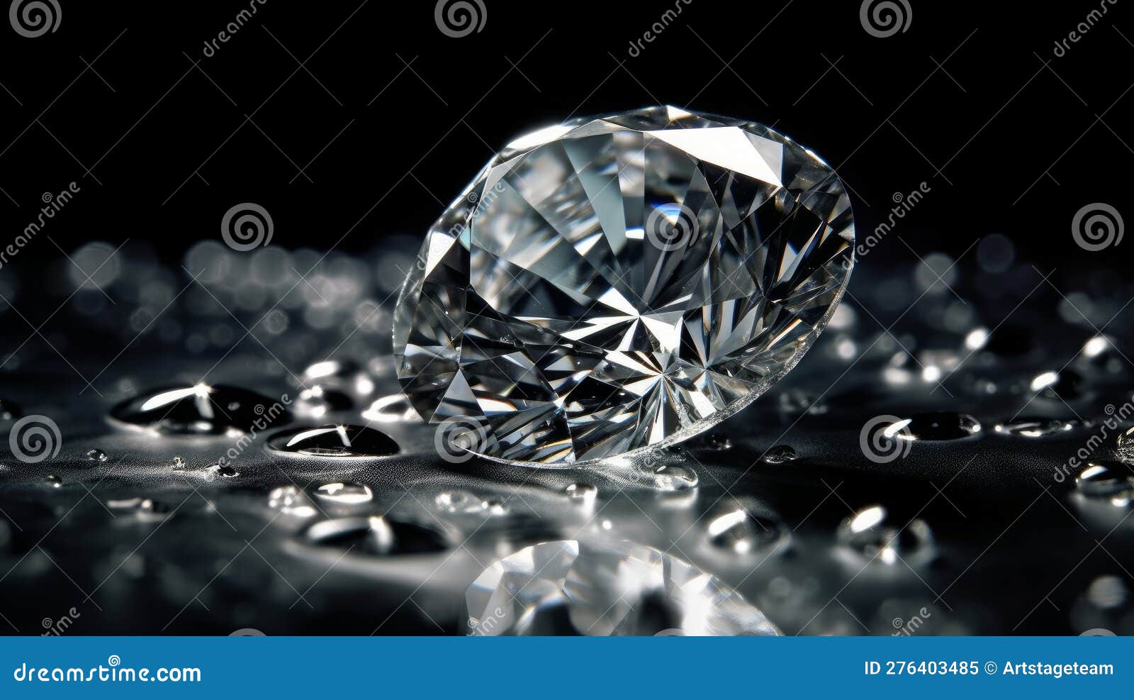 A High-resolution View of a Diamonds Sparkling Facet. AI Generated ...