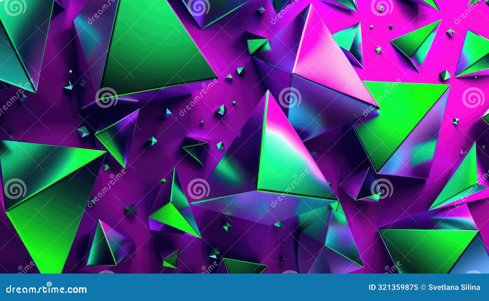 High Resolution Vivid 3D Geometric Pattern with Floating Pyramids ...
