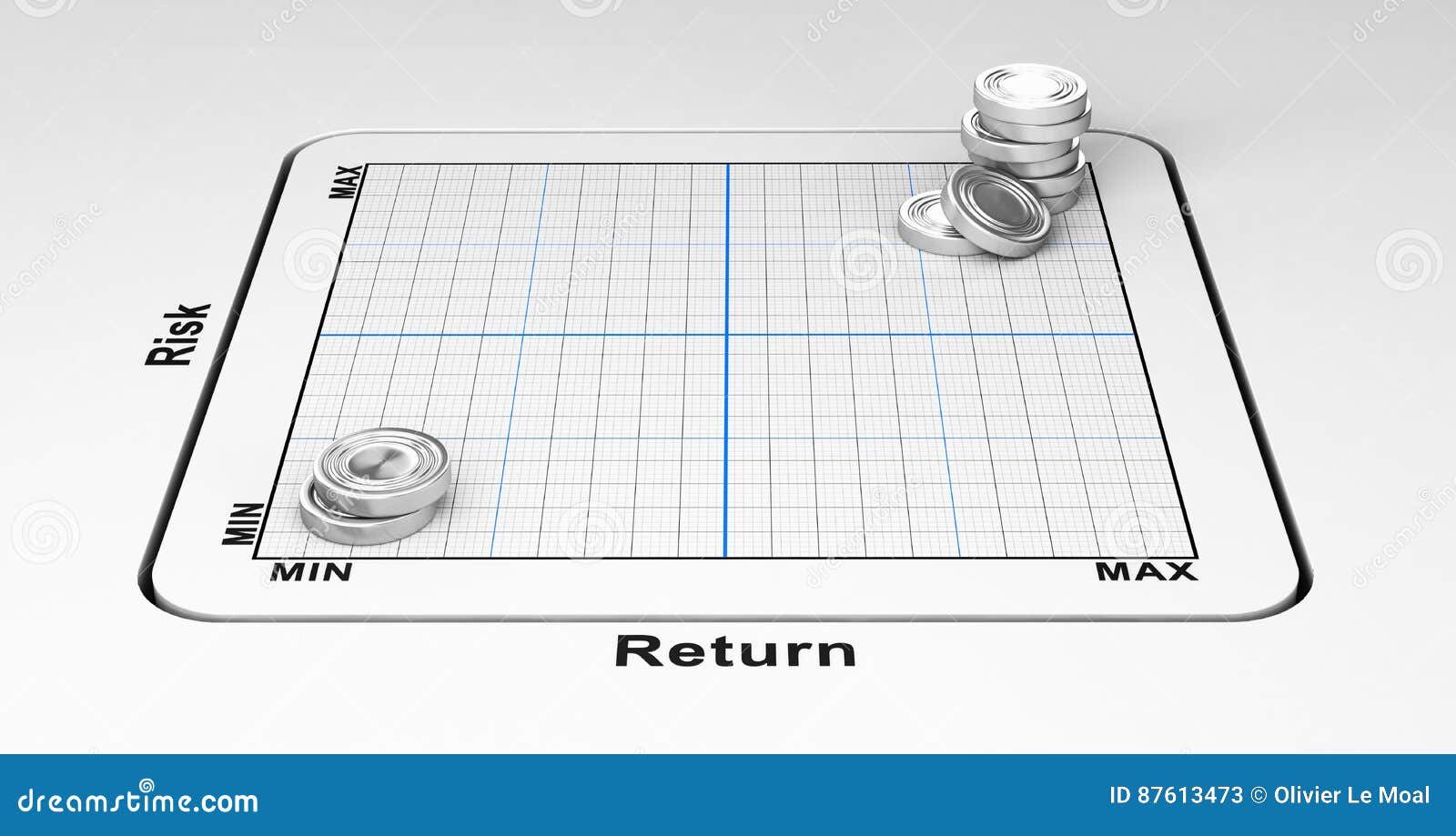 High Return with Risk-Taking Stock Illustration - Illustration of ...