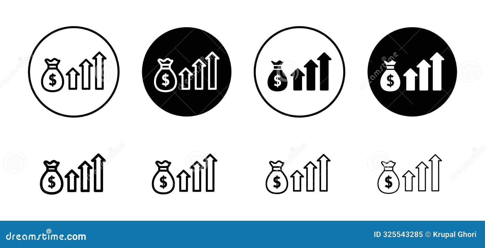 High Revenue Icon Vector Set Collection for Web Stock Vector ...