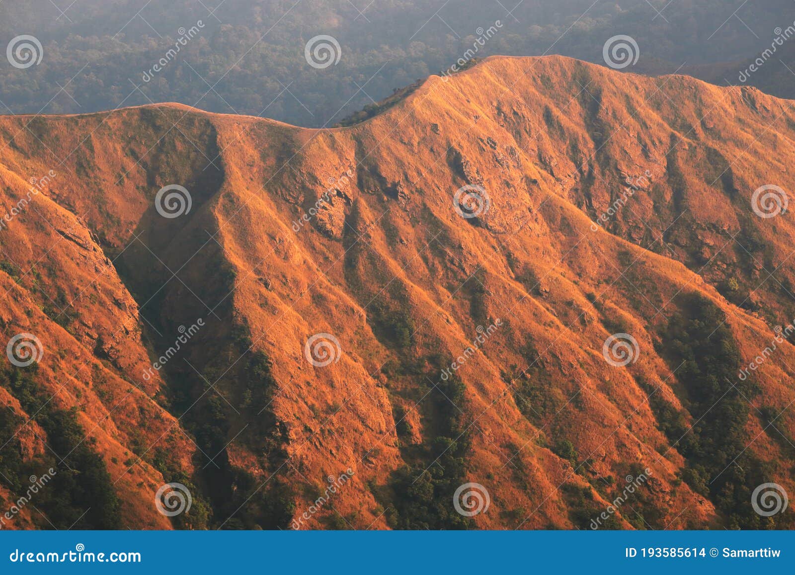 High Ridges in the Evening. Natural Background Images Stock Photo ...