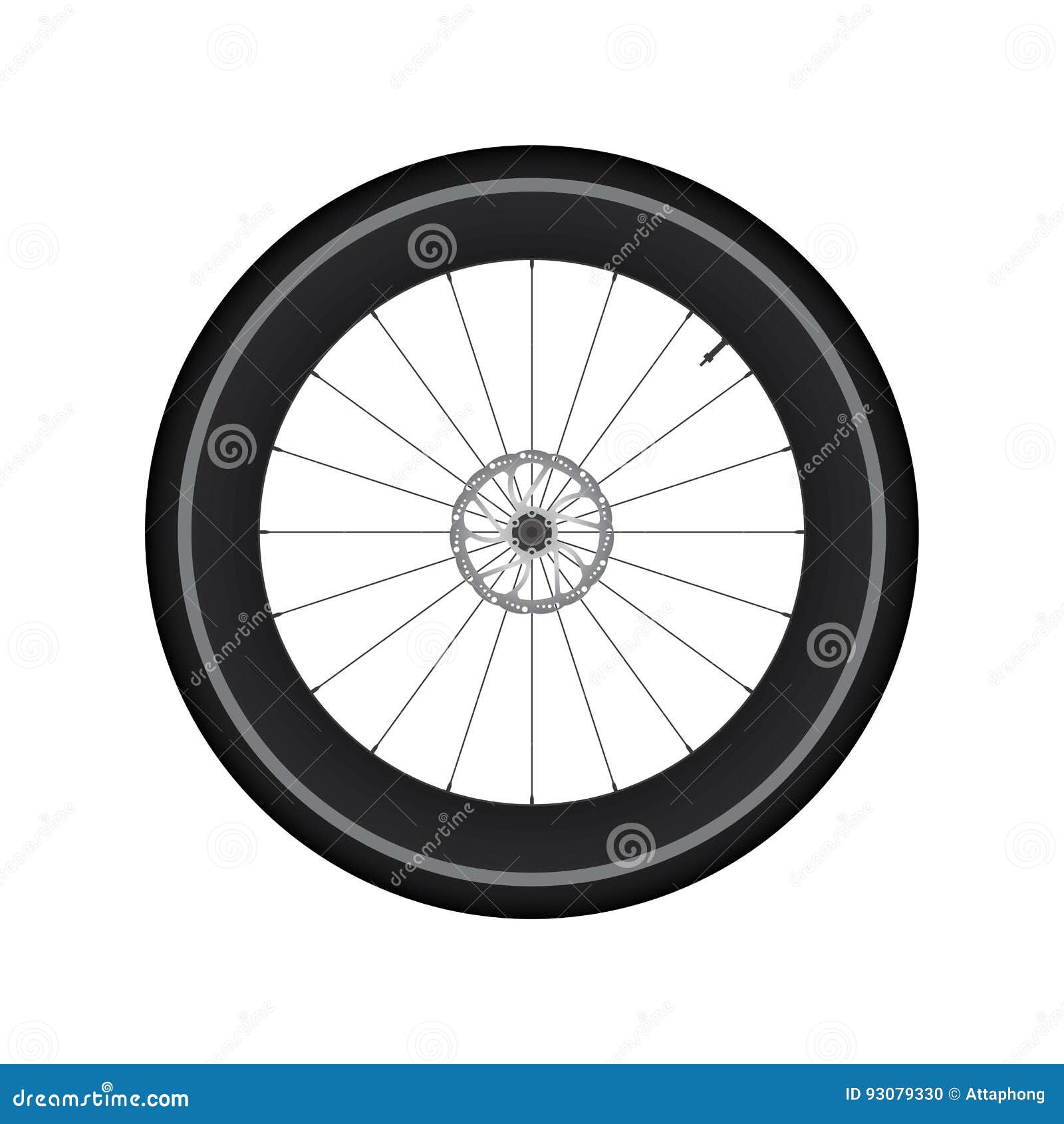 High Rim Wheel Road Bike with Disc Brake Vector Stock Vector ...