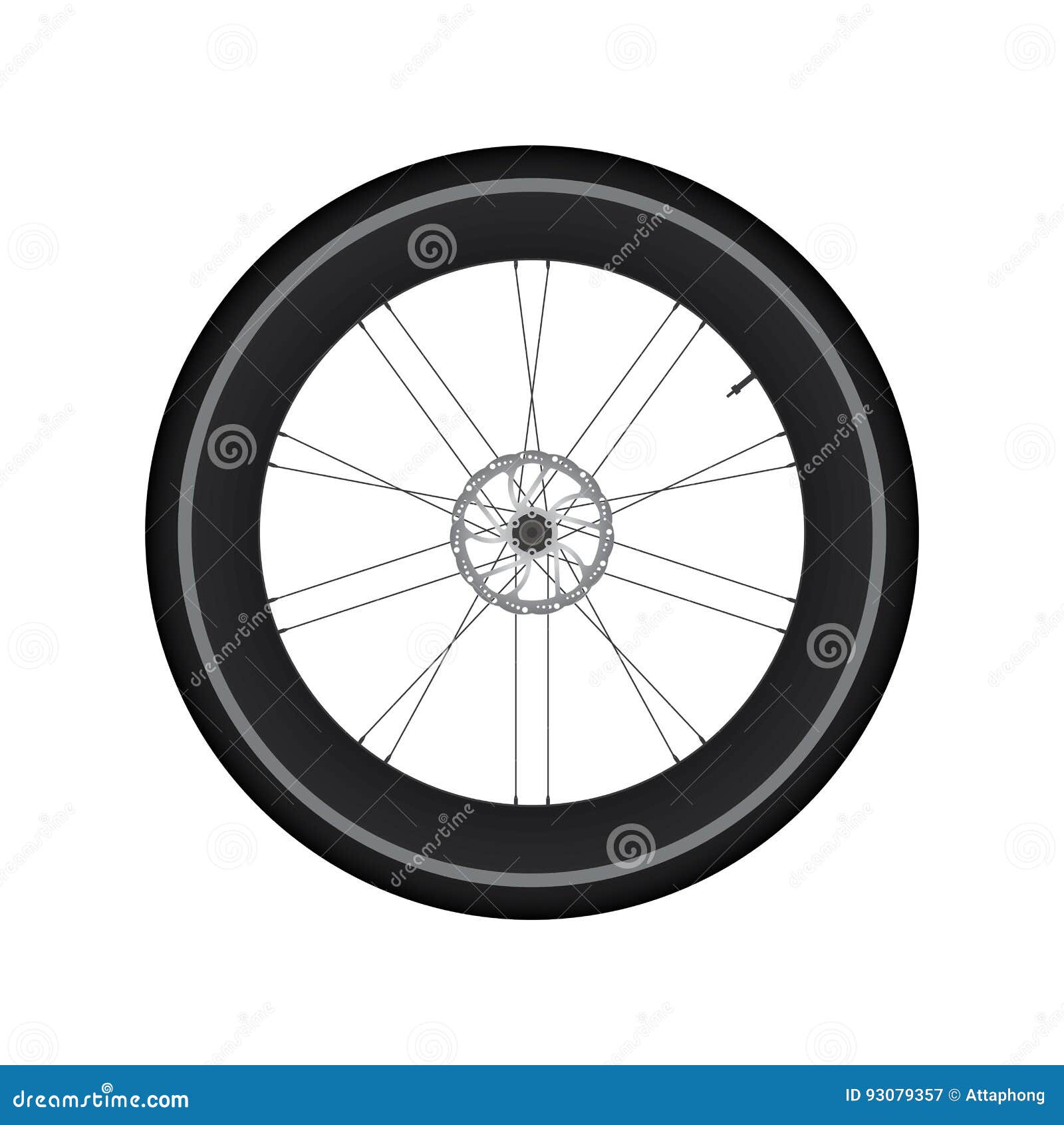 High Rim Wheel Road Bike with Disc Brake Vector Stock Vector ...