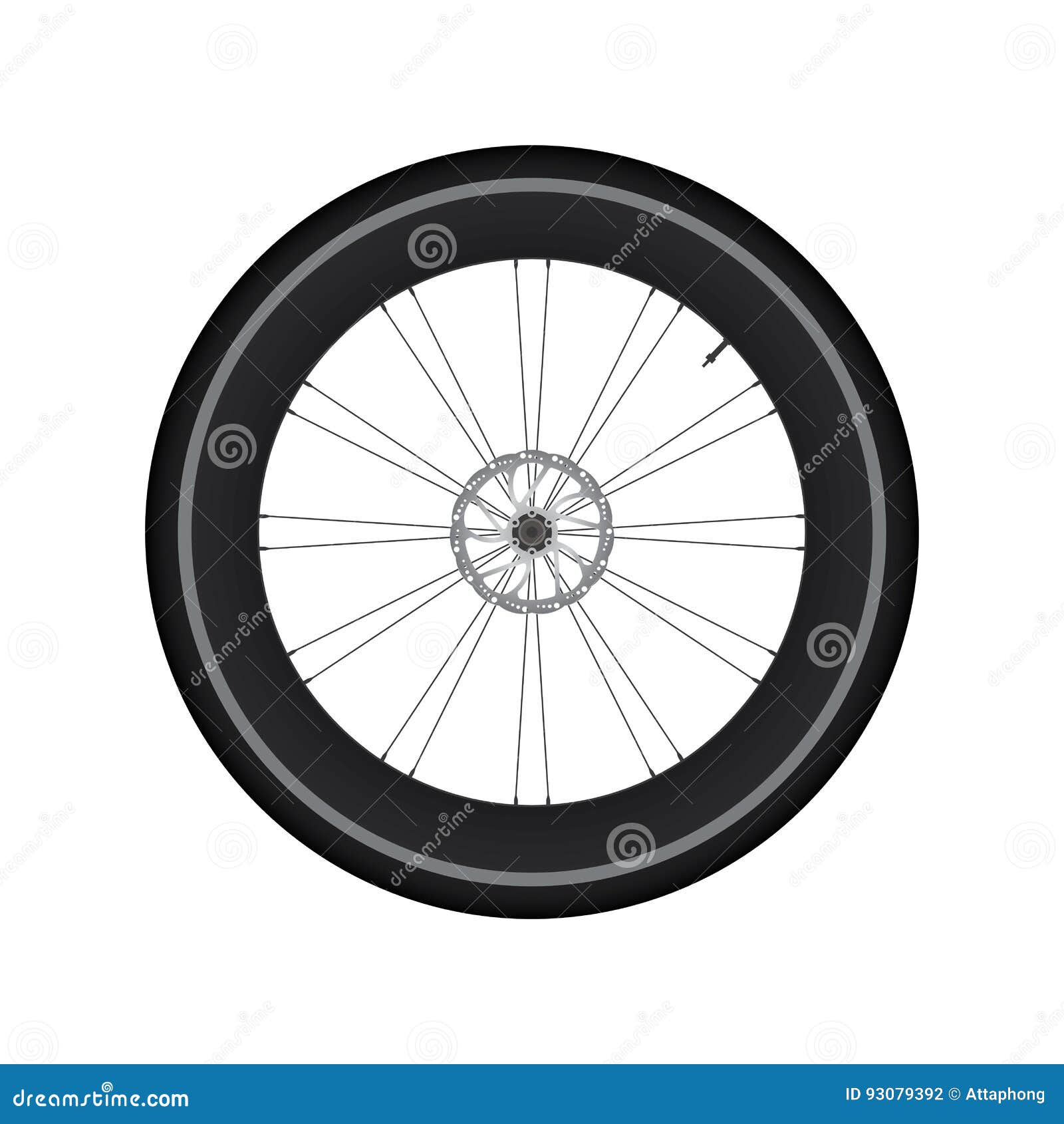 High Rim Wheel Road Bike with Disc Brake Vector Stock Vector ...