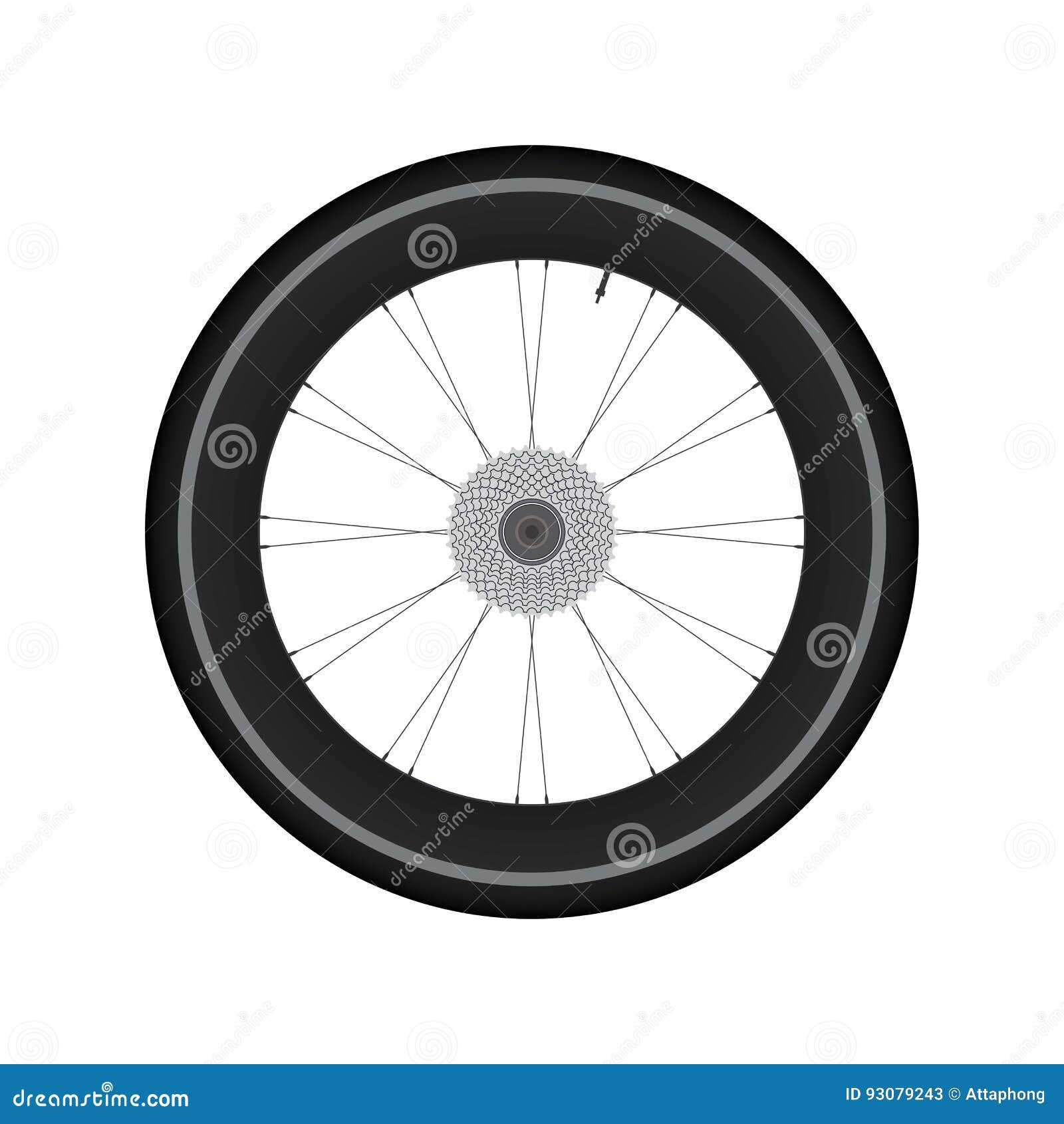 High Rim Wheel Road Bike Vector Stock Vector - Illustration of aluminum ...