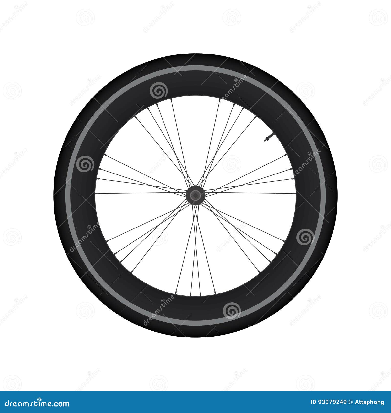High Rim Wheel Road Bike Vector Stock Vector - Illustration of spoke ...