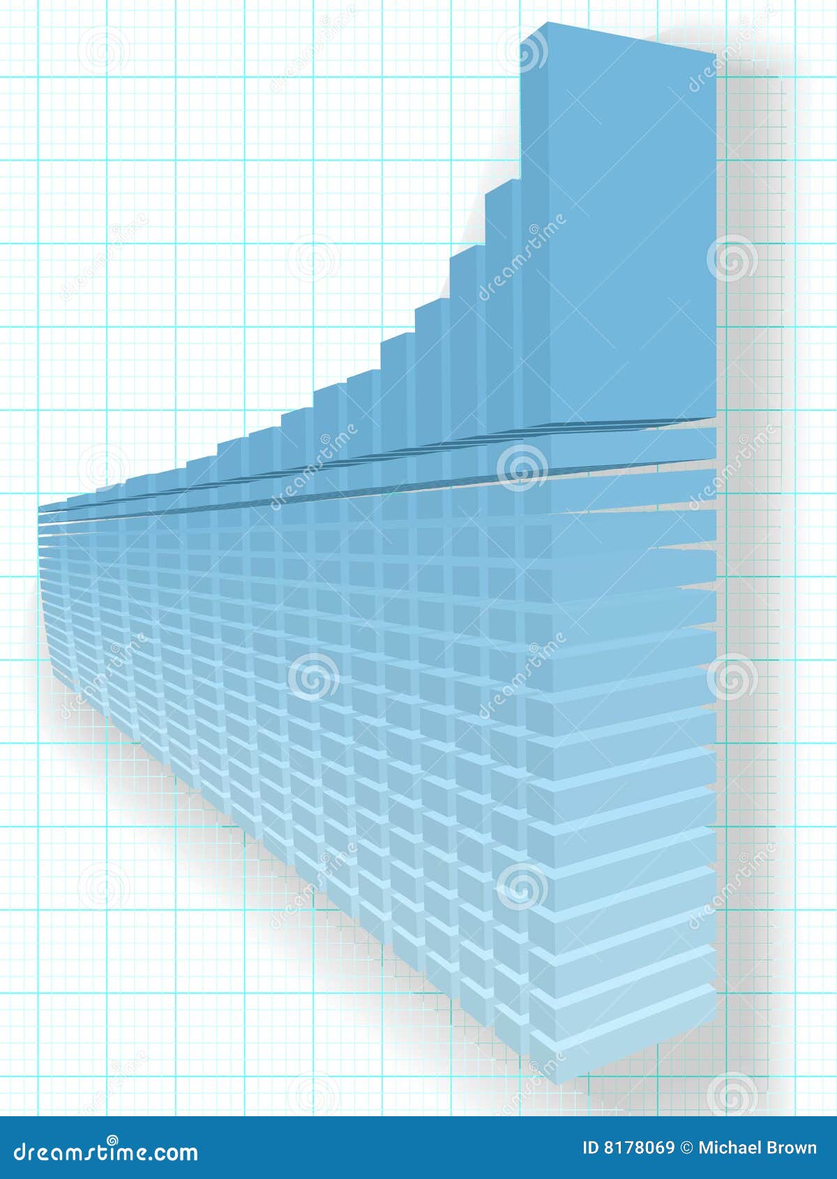 High Rise 3D Profit Growth Financial Chart Design Stock Vector ...