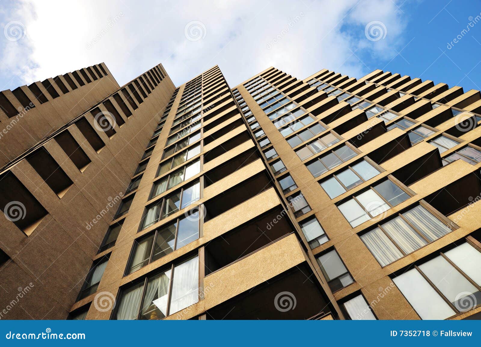 High Rise Apartment Building Stock Photo - Image of edmonton, concrete ...