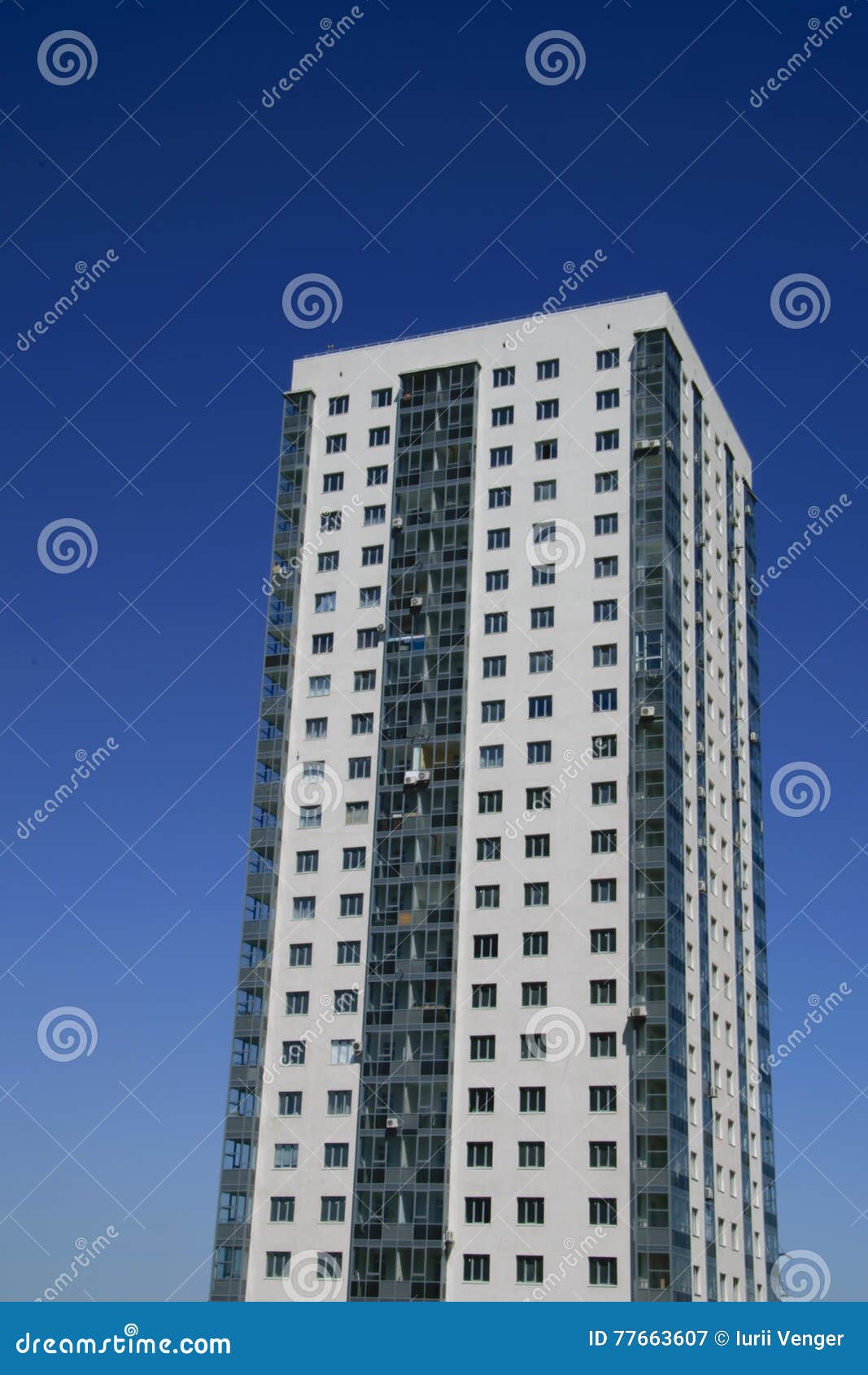 High-rise Apartment Building Stock Image - Image of design, offices ...
