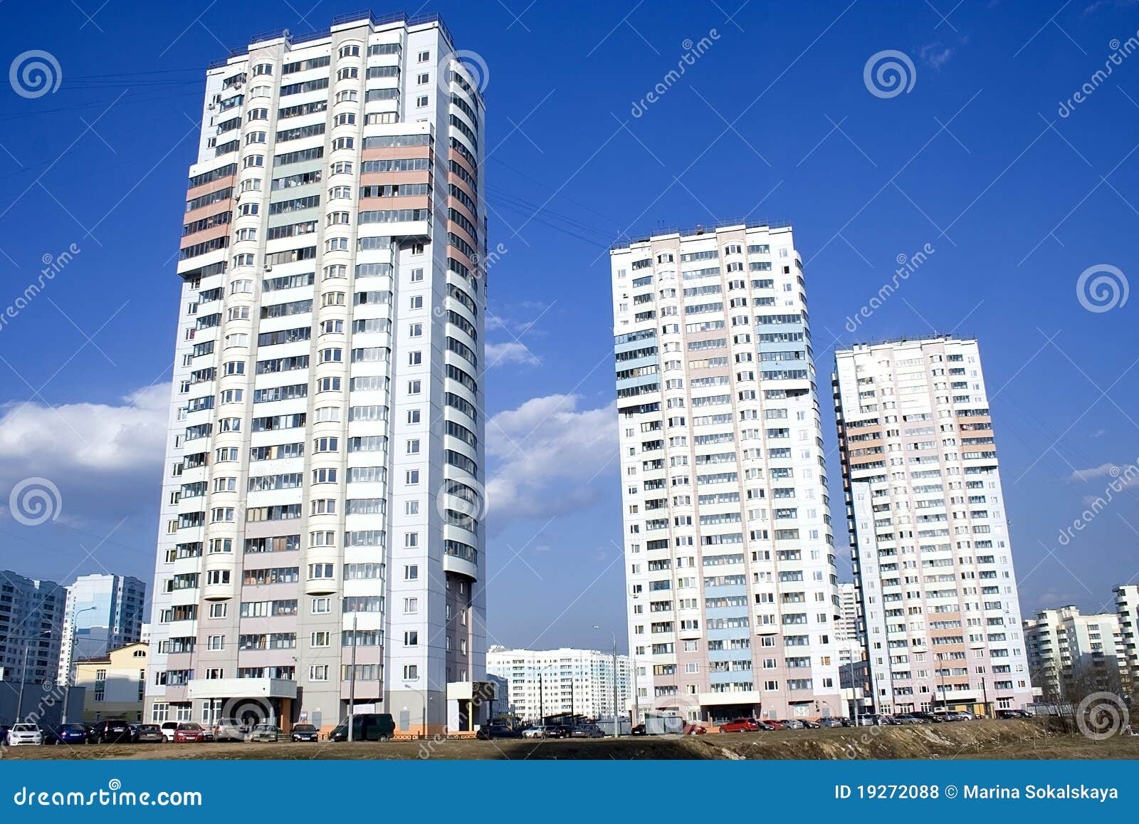 High-rise Apartment Buildings Stock Photo - Image of russia, pattern ...