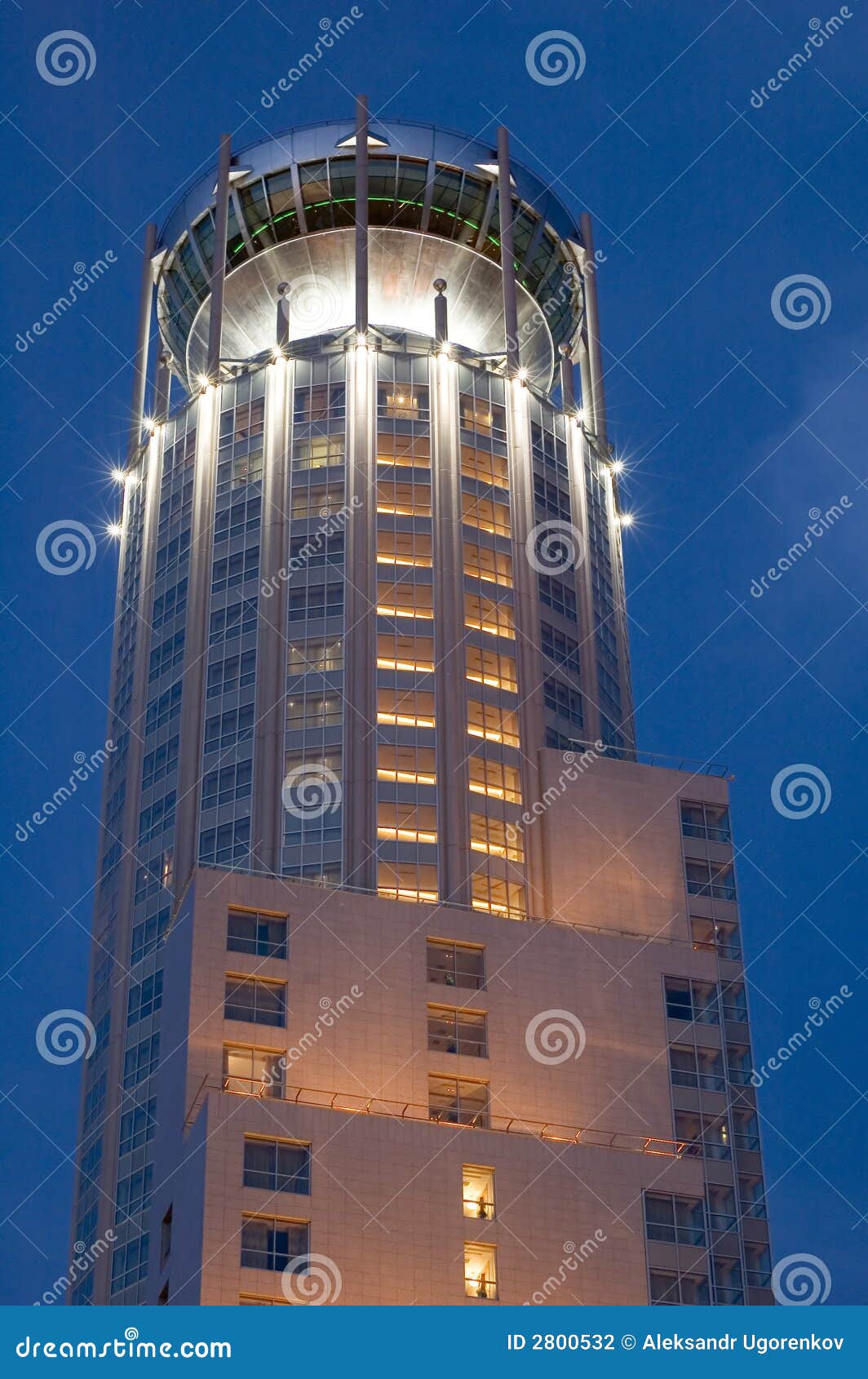 High-rise building stock photo. Image of lightened, light - 2800532