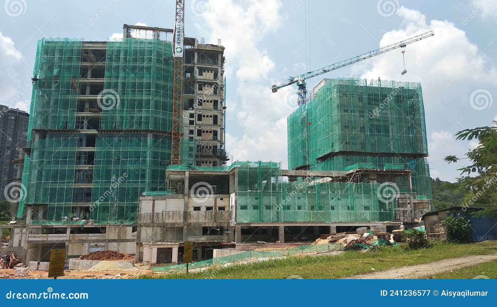 A High-rise Building Complex is Under Construction. Editorial ...