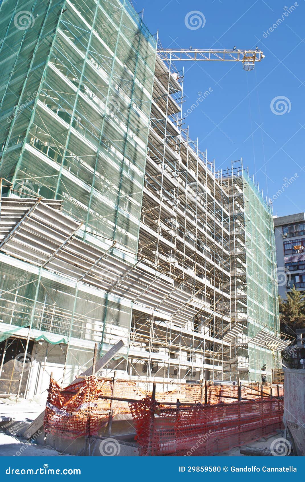 High-rise Building Construction Site Stock Photo - Image of equipment ...